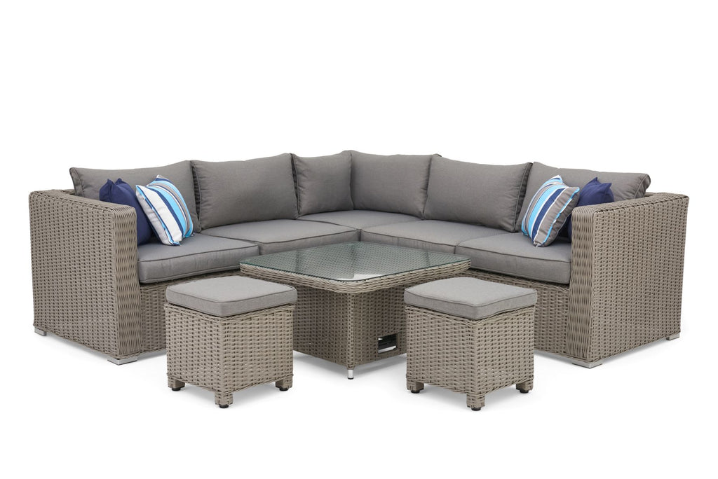 #2026 - 🌴 Florida Corner Set with Rise & Fall Table – Oasis Home & Garden